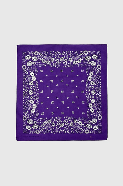 Vintage 1960’s Purple Floral Paisley Selvedge Colorfast Bandana | Urban ...