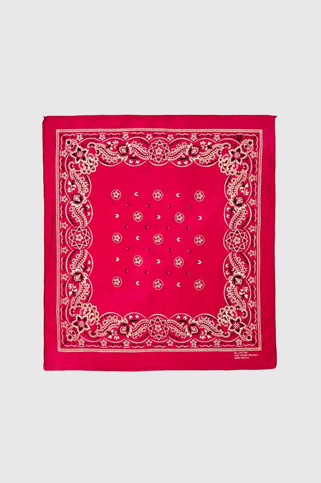 Vintage 1970’s Pink Floral Colorfast Bandana | Urban Outfitters