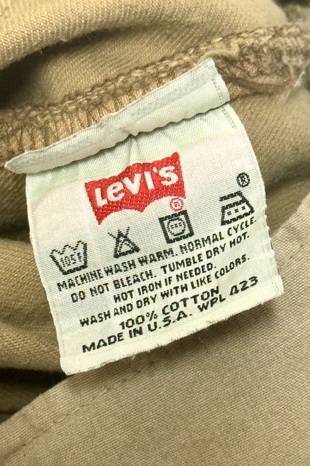 Vintage 1990’s Levi’s 501 Khaki Denim Jeans | Urban Outfitters