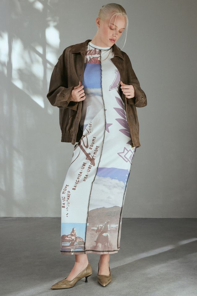 Basic Pleasure Mode Maxine Printed Maxi Dress | Urban Outfitters