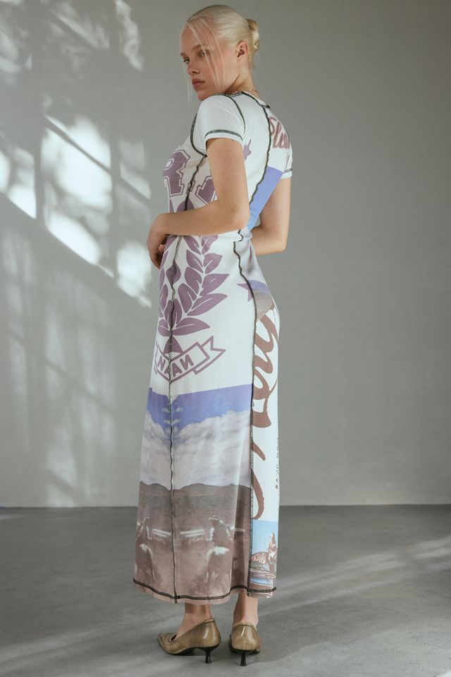 Basic Pleasure Mode Maxine Printed Maxi Dress | Urban Outfitters