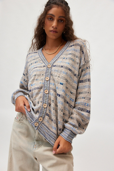 Urban Renewal Vintage Printed Relaxed Cardigan | Urban Outfitters
