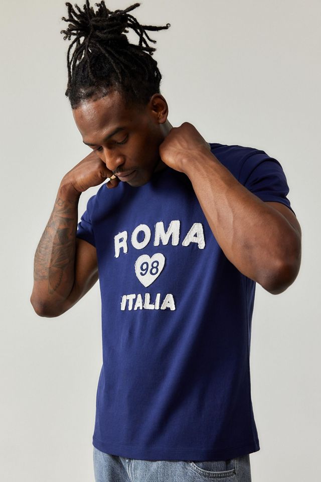 UO Navy Roma Tee | Urban Outfitters