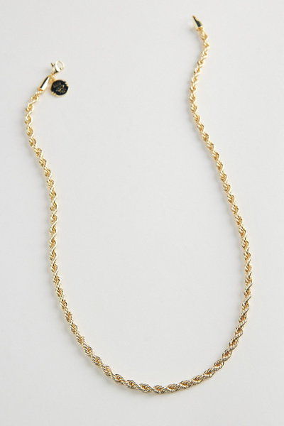 King Ice 5mm 14K Gold Rope Chain Necklace | Urban Outfitters Canada