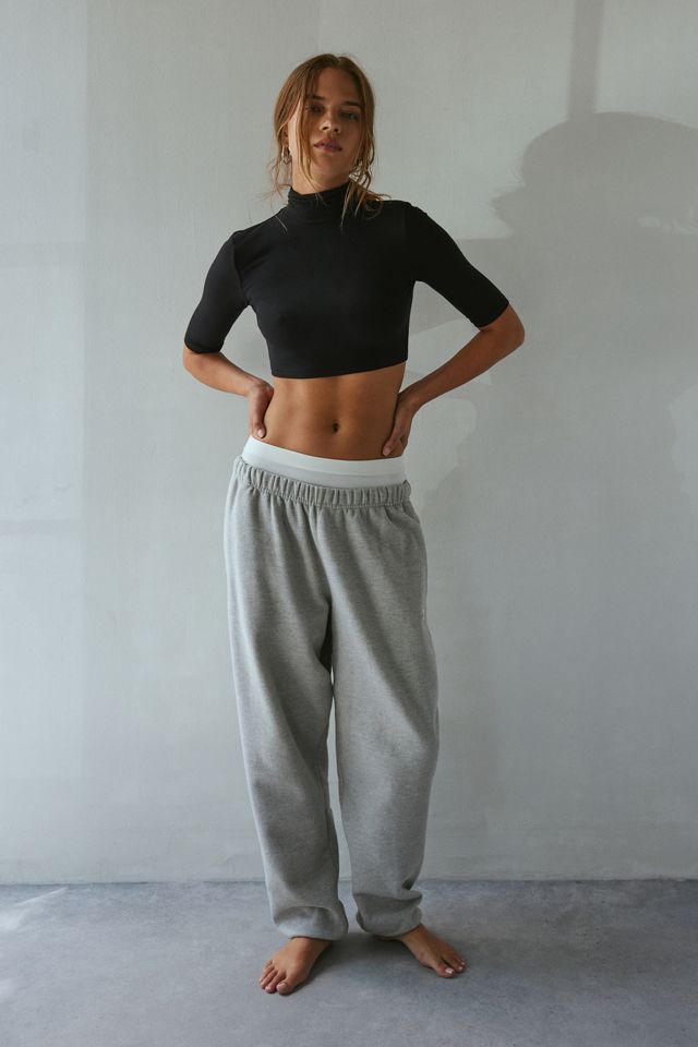 Out From Under Cotton Compression Cropped Mock Neck Tee | Urban Outfitters