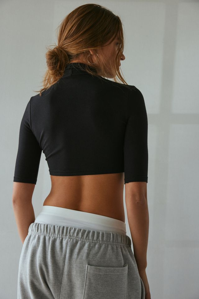 Out From Under Cotton Compression Cropped Mock Neck Tee | Urban Outfitters