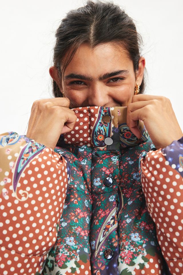 BDG Ola Patchwork Printed Puffer Jacket | Urban Outfitters