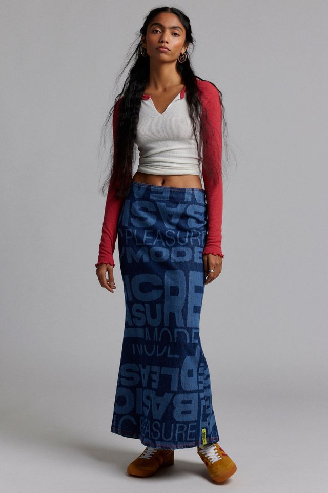 Basic Pleasure Mode Evie Graphic Print Midi Skirt | Urban Outfitters
