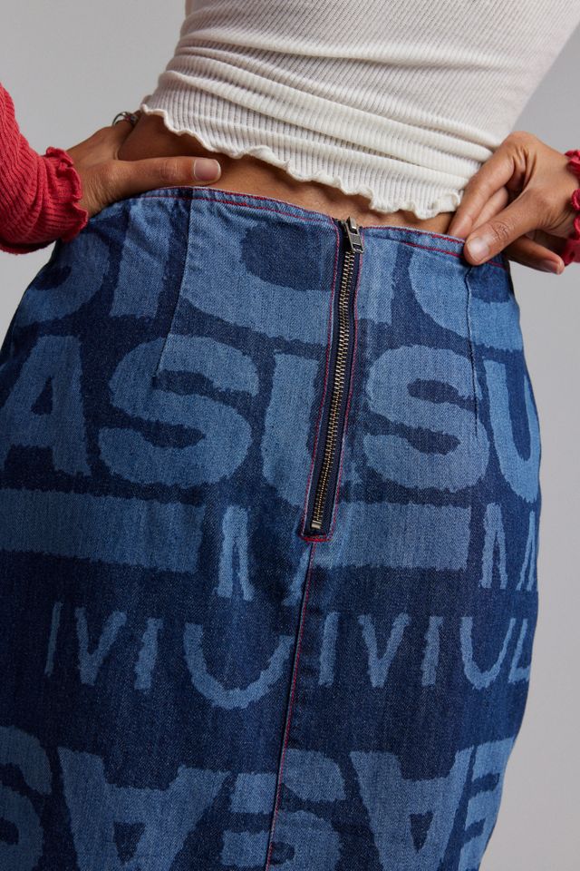 Basic Pleasure Mode Evie Graphic Print Midi Skirt | Urban Outfitters