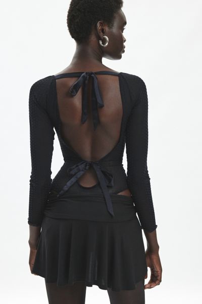 Out From Under Tango Swiss Dotted Open Back Bodysuit | Urban Outfitters