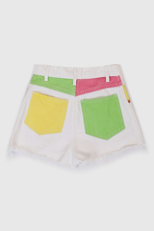 Vintage 90s White Colorblock Shorts | Urban Outfitters