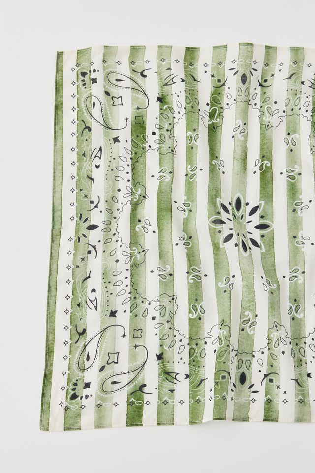Paisley Stripe Cotton Bandana | Urban Outfitters