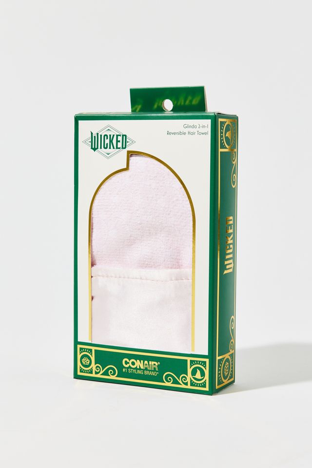 Conair X Wicked 2-In-1 Reversible Satin Hair Wrap & Microfiber Towel ...
