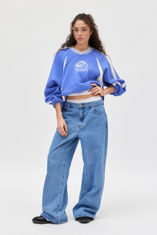 BDG Monroe Bolivia Embroidered Graphic Crew Neck Pullover | Urban Outfitters