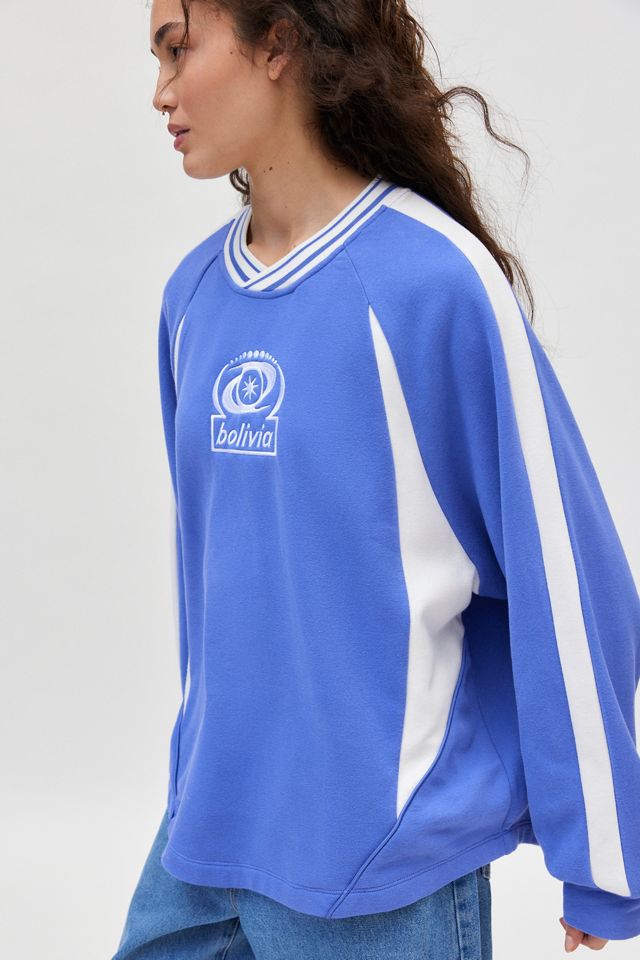 BDG Monroe Bolivia Embroidered Graphic Crew Neck Pullover | Urban Outfitters