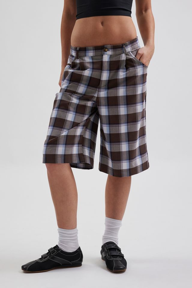 Urban Renewal Remnants Plaid Longline Jorts | Urban Outfitters