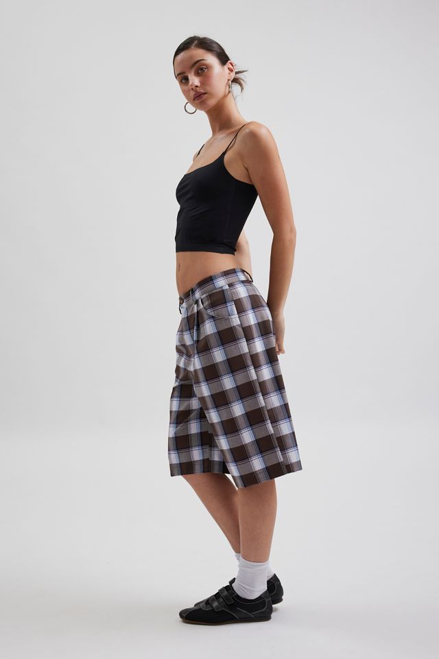 Urban Renewal Remnants Plaid Longline Jorts | Urban Outfitters