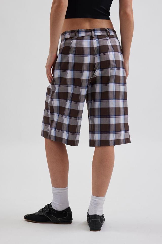Urban Renewal Remnants Plaid Longline Jorts | Urban Outfitters