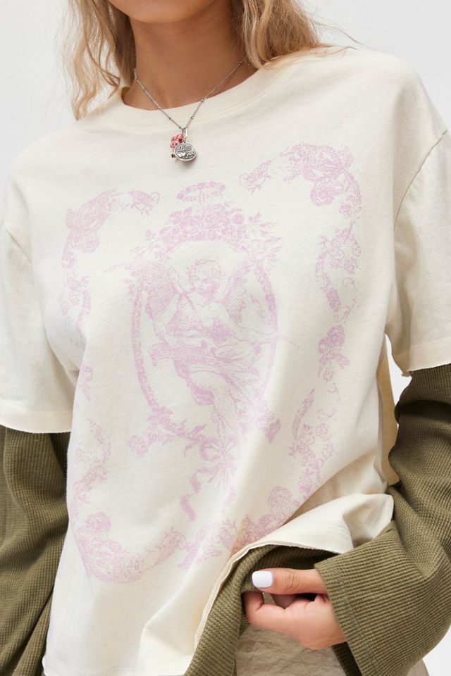 Kimchi Blue Ollie Angels Graphic Twofer Long Sleeve Tee | Urban ...