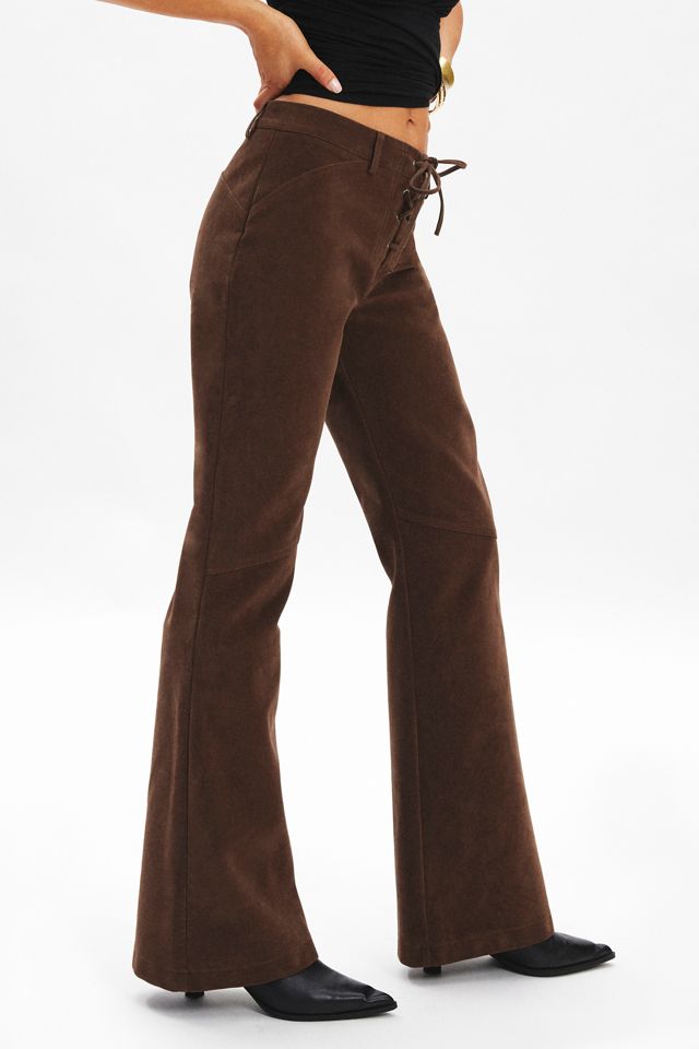 Ecote Norma Faux Suede Pull-On Bootcut Pant | Urban Outfitters