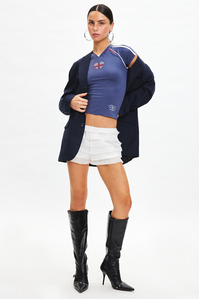 Jaded London England Diamonte Football Baby Tee | Urban Outfitters