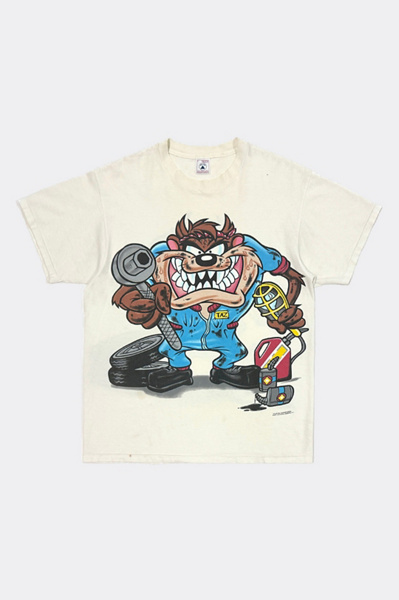 Vintage 1990’s Mechanic Taz Double Print T-Shirt | Urban Outfitters