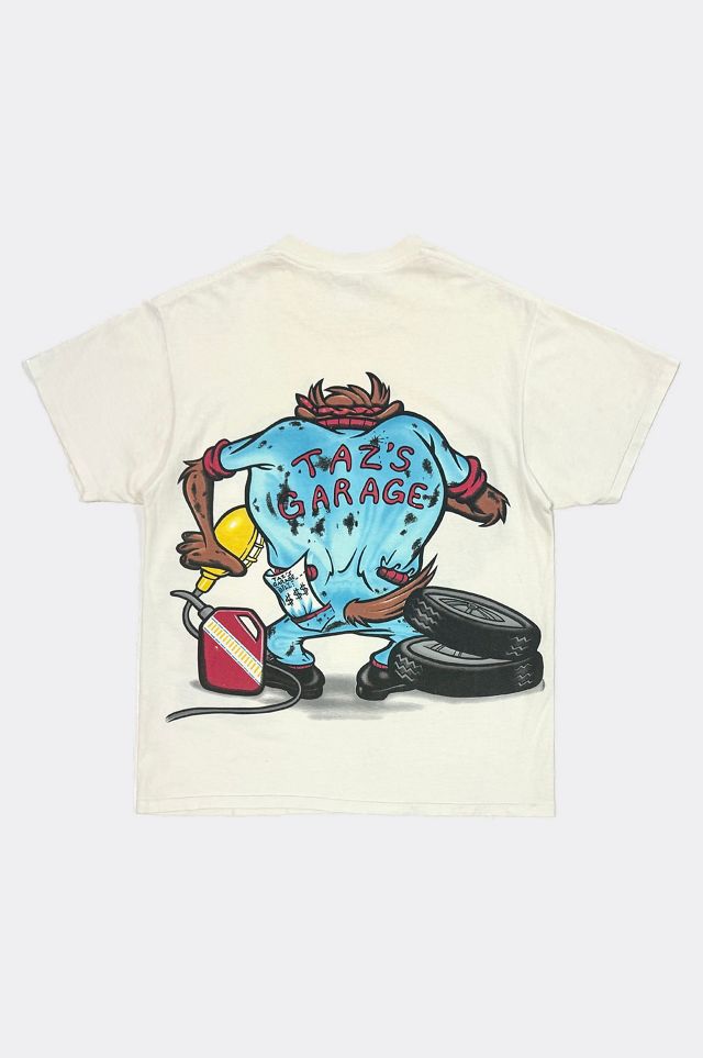 Vintage 1990’s Mechanic Taz Double Print T-Shirt | Urban Outfitters