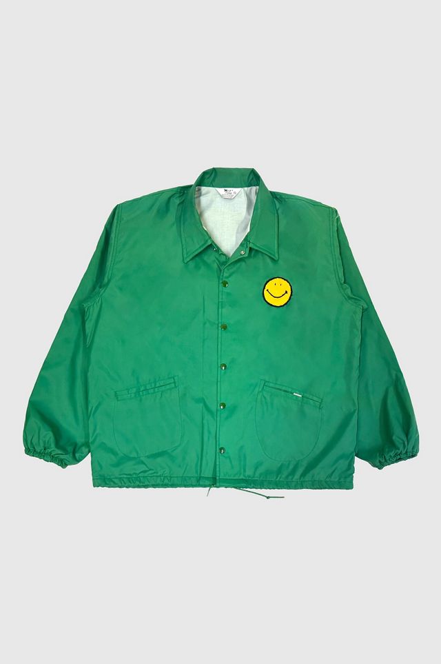Vintage 1970’s Happy Face Union Green Coaches Jacket | Urban Outfitters