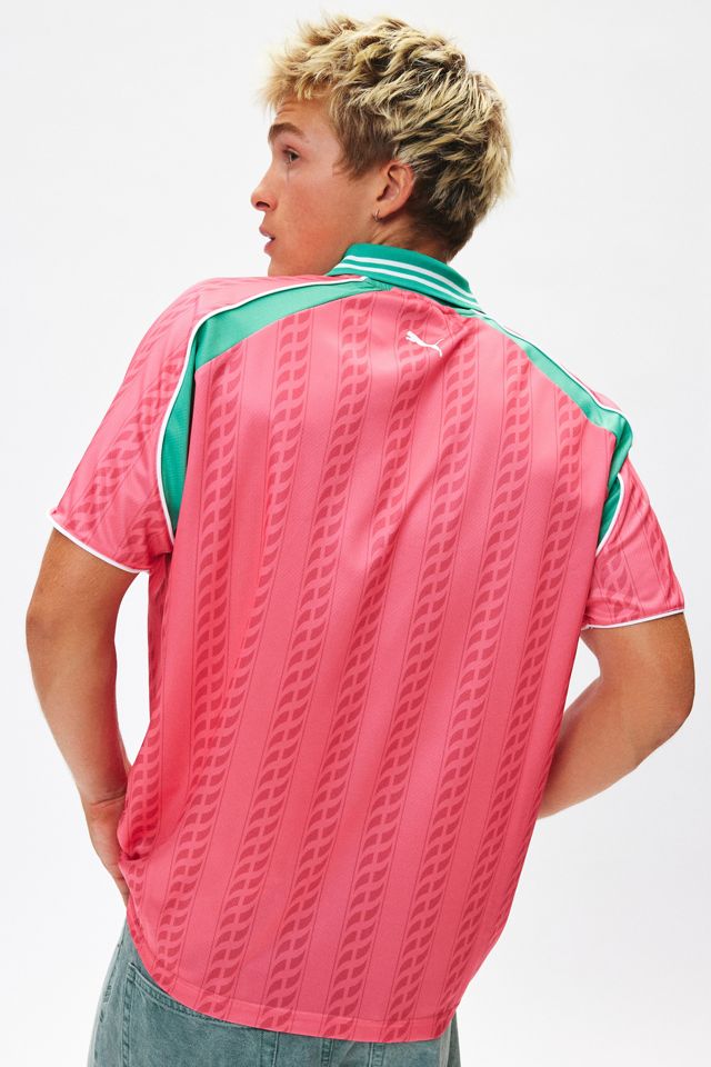 Puma Script Logo Relaxed Soccer Jersey Tee | Urban Outfitters