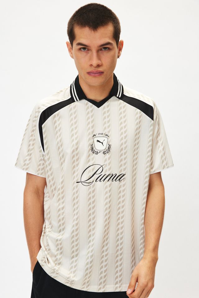 Puma Script Logo Relaxed Soccer Jersey Tee | Urban Outfitters