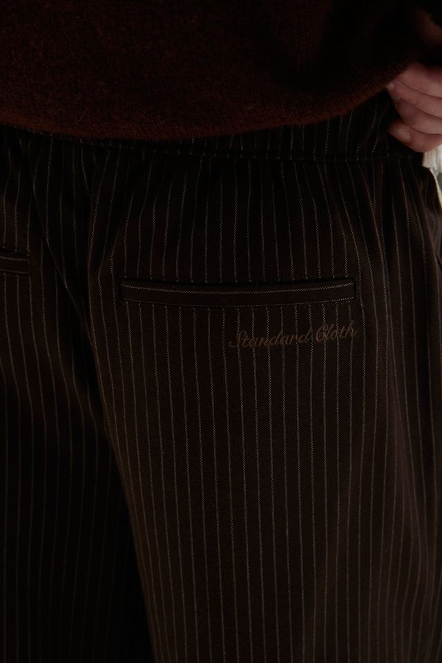 Standard Cloth Pinstripe Pullon Trouser Pant | Urban Outfitters