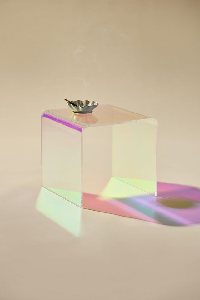 Acrylic Iridescent Seamless Side Table | Urban Outfitters