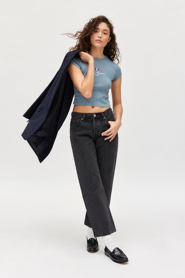 Italia Embroidered Graphic Baby Tee | Urban Outfitters