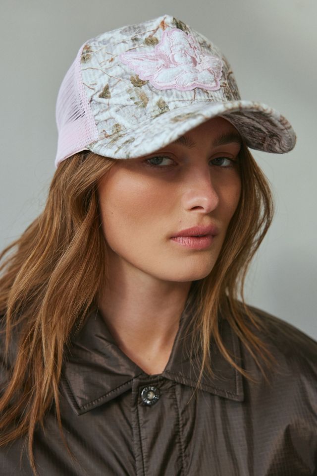 Boys Lie Rose Colored Camo Trucker Hat | Urban Outfitters