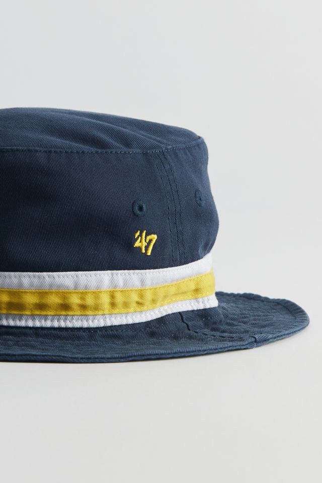 '47 Brand NCAA University Of Michigan Striped Bucket Hat | Urban Outfitters