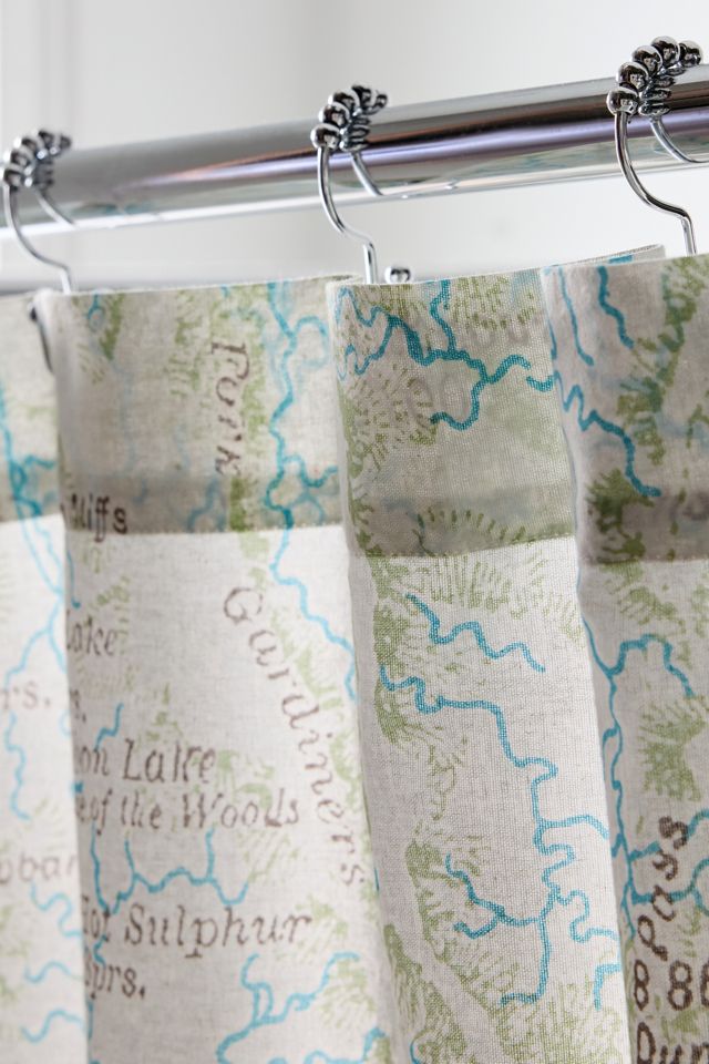 Yellowstone Map Shower Curtain | Urban Outfitters