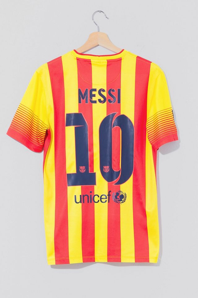 Vintage Y2K Nike Barcelona Messi Dri-Fit Soccer Jersey Qatar Airways ...