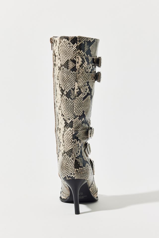 UO Billie Buckle Snakeskin Boot | Urban Outfitters