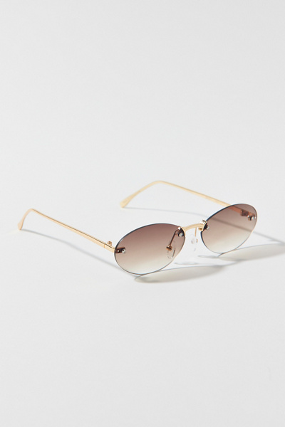 Rimless Micro Oval Sunglasses | Urban Outfitters