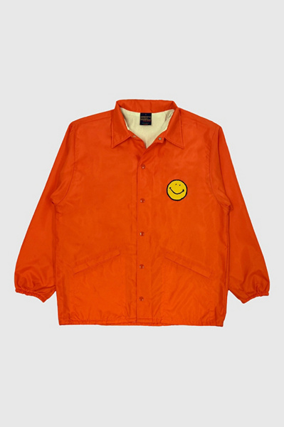 Vintage 1980s Happy Face Orange Coaches Jacket | Urban Outfitters