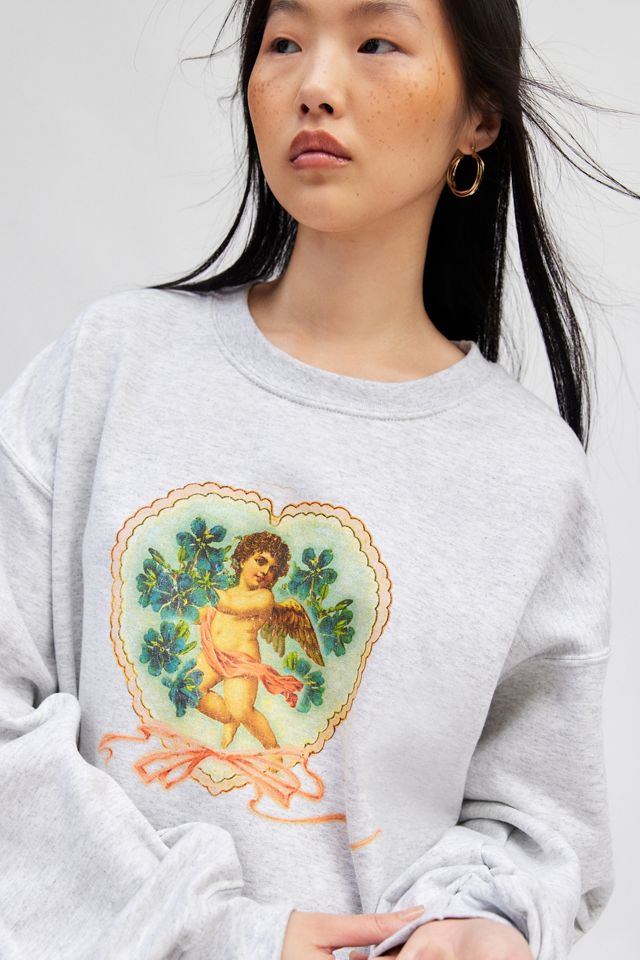 Sweet Cherub Graphic Crew Neck Pullover | Urban Outfitters