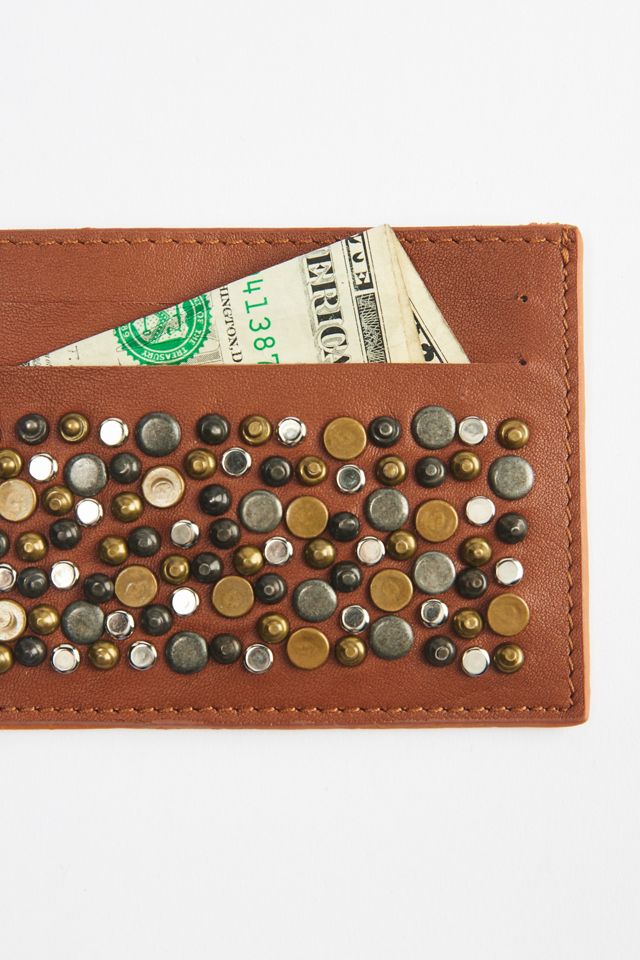 Studded Leather Cardholder Wallet | Urban Outfitters