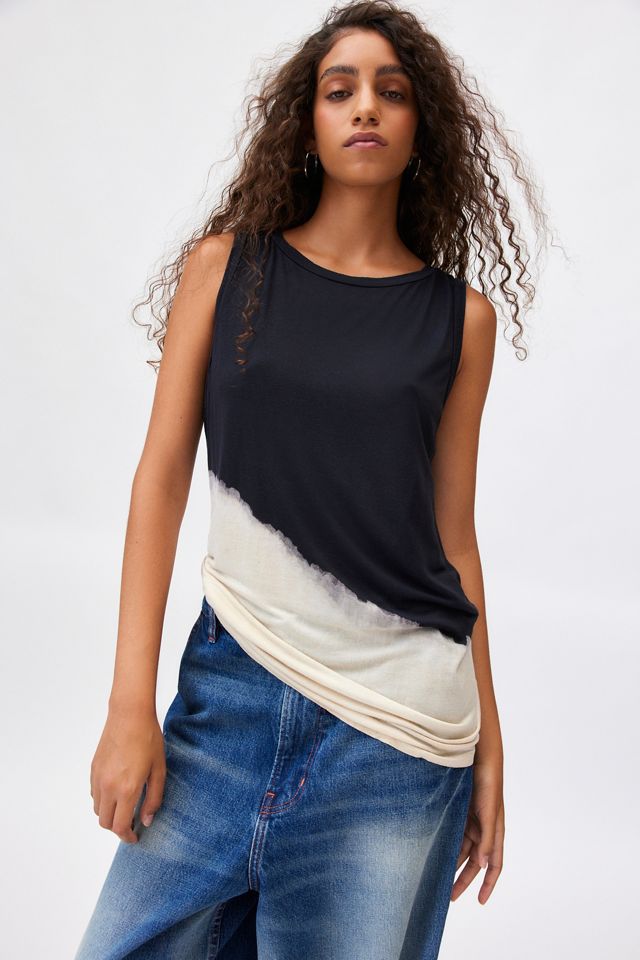 Urban Renewal Remade Slinky Asymmetric Dip Tank Top | Urban Outfitters