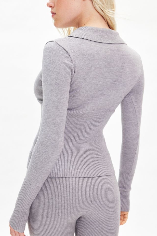 Frankies Bikinis Brooks Cloud Button Up Collared Sweater | Urban Outfitters