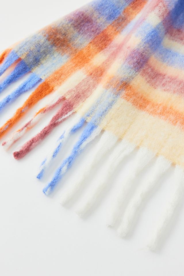 Plaid Woven Fringe Scarf | Urban Outfitters