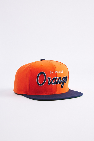 Mitchell & Ness Syracuse Orange Script Snapback Hat | Urban Outfitters ...