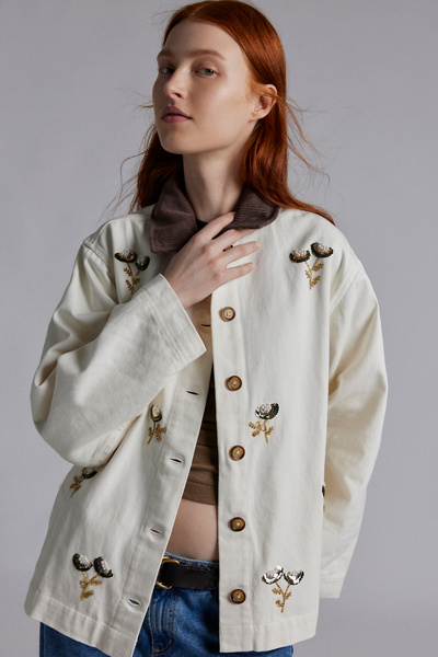 BDG Townes Embroidered Canvas Barn Jacket | Urban Outfitters