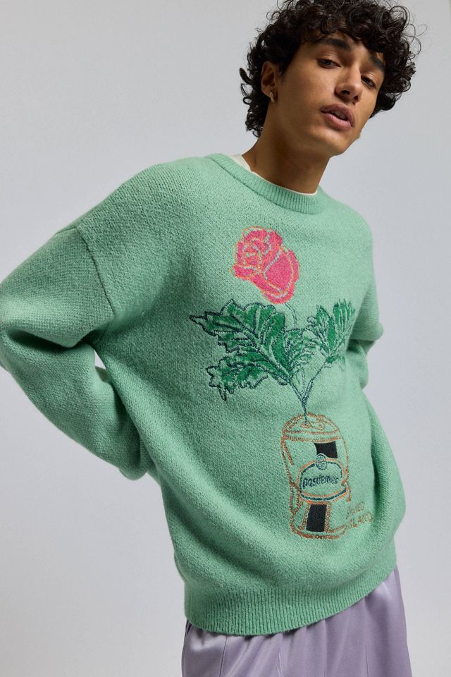 Pas de Mer Flower Crew Neck Sweater | Urban Outfitters