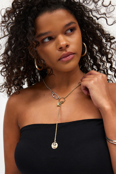 Mixed Metal Toggle Necklace | Urban Outfitters