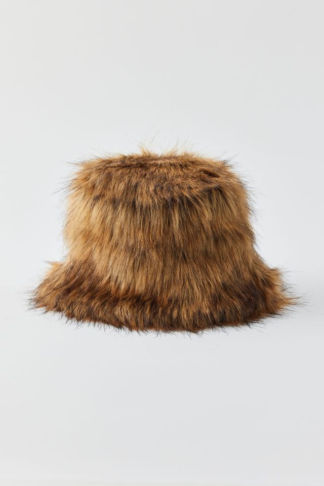 Fluffy Faux Fur Bucket Hat | Urban Outfitters